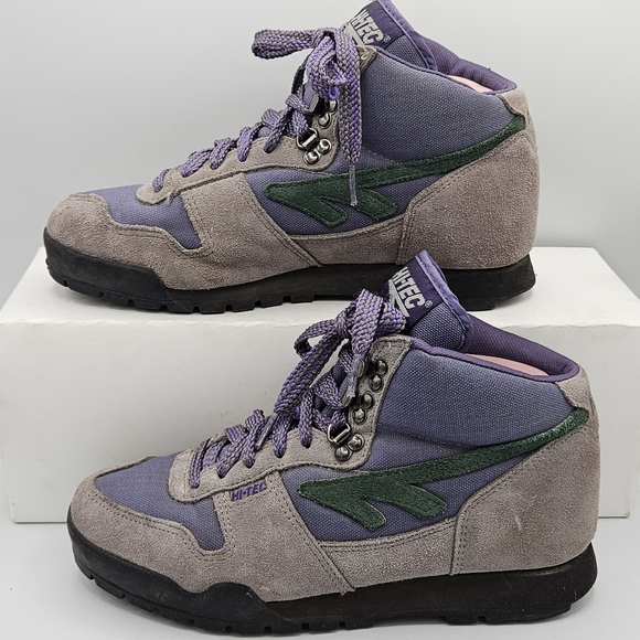 Hi Tec | Shoes | Vintage 9s Y2k Hi Tec Teton Hiking Boots Tan Green ...